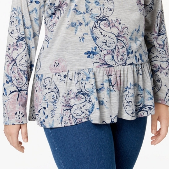 Style & Co. | Tops | New Style Co Plus Size X 2x Printed Top Blouse ...